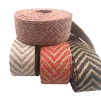 China Eco-friendly 4 Cm Wide 2.5mm Thickness Jute Webbing Herringbone Webbing Edging for Shoe for sale