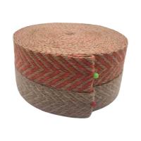 China Eco-friendly 4 Cm Wide 2.5mm Thickness Jute Webbing Herringbone Webbing Edging for Shoe for sale