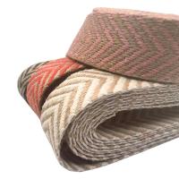 China Eco-friendly 4 Cm Wide 2.5mm Thickness Jute Webbing Herringbone Webbing Edging for Shoe for sale