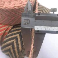 China Eco-friendly 4 Cm Wide 2.5mm Thickness Jute Webbing Herringbone Webbing Edging for Shoe for sale