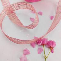 China Jute and Polyester Fish Fillet Glitter Decorative Ribbon for Direct Pink Ribbon Gift Wrap for sale