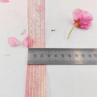 China Jute and Polyester Fish Fillet Glitter Decorative Ribbon for Direct Pink Ribbon Gift Wrap for sale