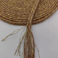 China Eco-friendly Layout Materials Width CUSTOM Twisted Colored Gold Jute Braid and Leaves for sale