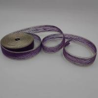China Colorful Edge Fishing Thread Jute Ribbon Curtain Hook Fabric Ribbon for Bag Belt for sale