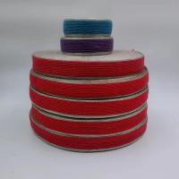 China Colorful Edge Fishing Thread Jute Ribbon Curtain Hook Fabric Ribbon for Bag Belt for sale