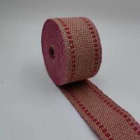 China Manufacturers Customized Jute Webbing Double Color Backpack Strap with Custom Colors for sale