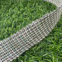 China 4 cm Jute Ribbon Pure Natural Jute Color for Environmentally Friendly Gift Packaging for sale