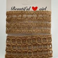 China 70% Jute 30% Polyester Eco-friendly Decorative Ribbon for Produced by Degradable Jute for sale