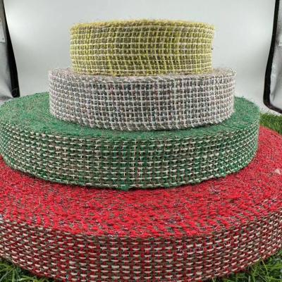 China Customized Pure Natural Jute Color Jute Ribbon for Gift Packaging Webbing for sale