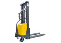 China 1 Ton Semi Electric Pallet Stacker 3m Lifting Height With Strong Fixed Forks for sale
