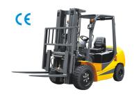China 2500kg Four Wheel Forklift Gas Powered With Three Stage Mast Lift Height 6m for sale