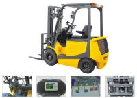 China Warehouse Sit Down Forklift 1.6 Ton With Controller Yellow Color High Performance for sale