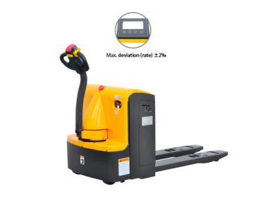 China Super Light Walkie Type Electric Pallet Truck 1800kg With Side Way Battery for sale