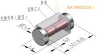 China MELF Style Surface Mount Glass NTC Thermistor MF59 series for sale