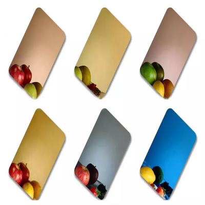 China Kitchenware Inoxidable SS Coloured Sheet , Anti Oxidation Gold Stainless Steel Plate for sale