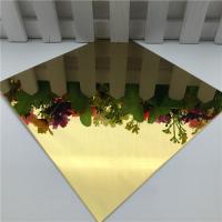 China Kitchenware Inoxidable SS Coloured Sheet , Anti Oxidation Gold Stainless Steel Plate for sale