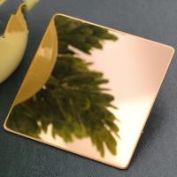 China Kitchenware Inoxidable SS Coloured Sheet , Anti Oxidation Gold Stainless Steel Plate for sale