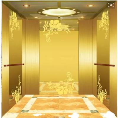 China Thickened Gold Elevator Stainless Steel Sheet Door Fireproof Durable for sale