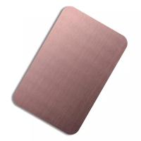 China PVD Coating Hairline Brushed Stainless Steel Sheet Rose Gold Thickened for sale