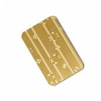 China Anticorrosive Gold Etched Stainless Steel Sheet Acid Resistant PVD Finish for sale