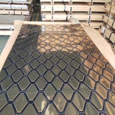 China Rustproof Gold Embossed Stainless Steel Sheet Etching Acid Resistant for sale