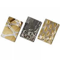 China Hammered Gold Stamped Stainless Steel Sheet Rustproof Scratch Resistant for sale
