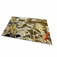 China Hammered Gold Stamped Stainless Steel Sheet Rustproof Scratch Resistant for sale