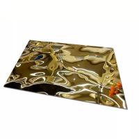 China Hammered Gold Stamped Stainless Steel Sheet Rustproof Scratch Resistant for sale