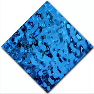 China Anticorrosive Stainless Steel Water Ripple Sheet For Ceiling Mirror 8K Surface for sale
