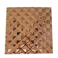 China 304 Gold Water Ripple Steel Sheet , Anti Corrosion Hammered Metal Plate for sale