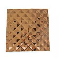 China 304 Gold Water Ripple Steel Sheet , Anti Corrosion Hammered Metal Plate for sale