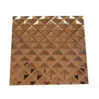 China 304 Gold Water Ripple Steel Sheet , Anti Corrosion Hammered Metal Plate for sale