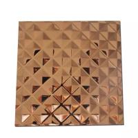 China 304 Gold Water Ripple Steel Sheet , Anti Corrosion Hammered Metal Plate for sale