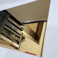 China 8K Rose Gold Color Stainless Steel Sheet Anti Oxidation Mirror Surface for sale