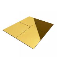 China Length 1-90m Gold Color Stainless Steel Sheet Fireproof Corrosion Resistant for sale