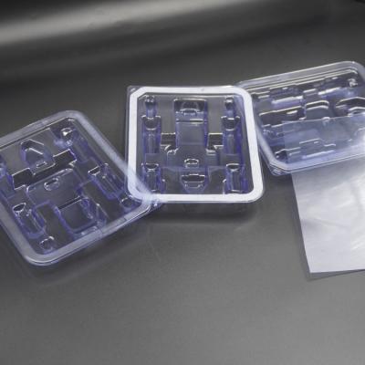 China One-stop Customized Thermoforming Transparent Blue Cover Vacuum Forming Product, Medical Equipment Shell Blister Tray for sale