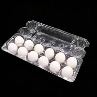 China Cheap Transparent Plastic Egg Trays Egg Box Food-safe Material PET Plastic Egg Trays for 12 Eggs Packaging Using for Market for sale