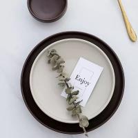 China Elegant two tone ceramic tableware set with matte glaze designed for Japanese restaurants boutique hotels cafes and homestays for sale