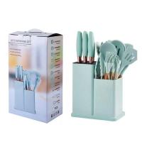 China High-quality 19-piece silicone kitchenware set for home use for sale