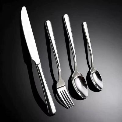 China Hotel restaurant stainless steel steak knife, fork, spoon, and Western dining utensils. for sale
