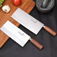 China Export grade stainless steel commercial/domestic wooden-handled bone-cleaving knife/shredding knife for sale