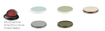China Melamine Dining Round flat plat Plates Multiple Colors Perfect Durable Plates Ideal for Restaurants Cafes Hotels Catering for sale