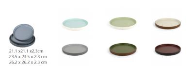 China Striped disc Resistance Melamine Tableware BPA Free Non Toxic Melamine Resin Durable Ecofriendly Lightweight Dinner Set for sale