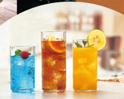China Cylindrical Glassware Dishwashersafe Yes Drinking Beverages Glassware Ideal for Hotels Restaurants and Catering Services for sale