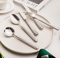 China Stainless Steel Minimalist Stainless Steel Tableware Dishwasher Safe Durable and Easy to Maintain Cutlery for Commercial for sale