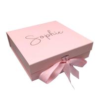 China Pink Paper Printing Packaging Gift Luxury Cosmetic Box Foldable for sale