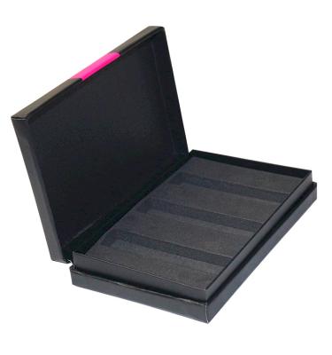 China Cosmetics Black And Pink Paper Gift Packaging Box For Cosmetic Bottles for sale