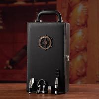 China Wine Gift Leather Gift Box Luxury Champagne Bottle Packaging for sale