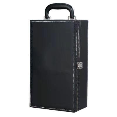 China Rectangle Red Wine Bottle Gift Box Custom Logo 35.2x27x11.5cm for sale