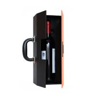 China Suitcase Pu Leather Premium Gift Wine Luxuery Bottle Packaging Box Classical Red Gift Leather Wine Box for sale
